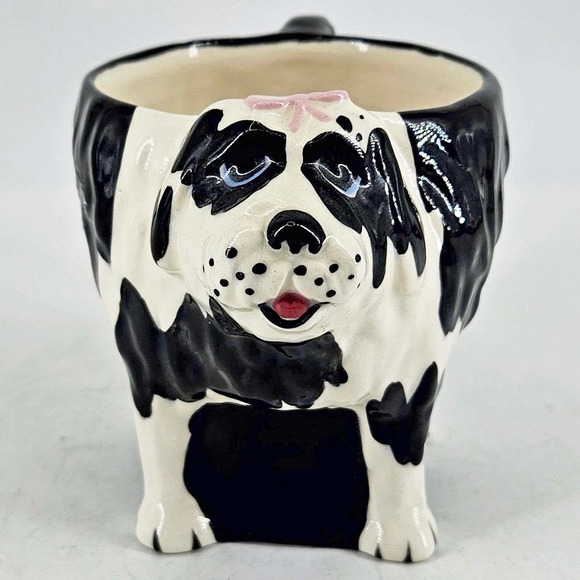 Tom Hatton | Dining | Tom Hatton Artist Signed Ceramic Black White Dog ...